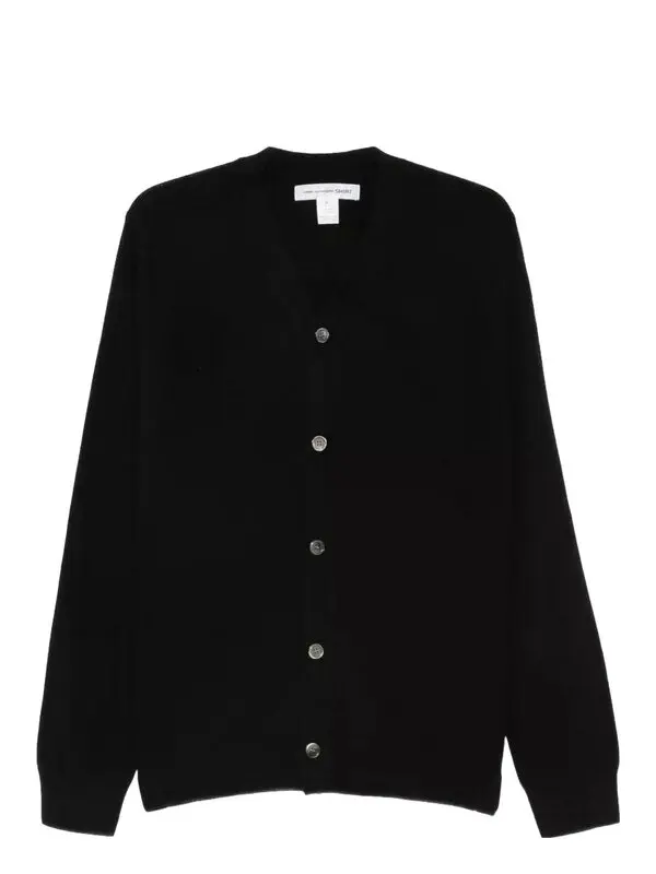 Comme Des Garçons V-neck Button-up Cardigan - Black