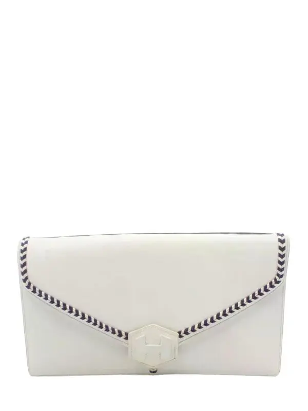 Hermès 1978 H Stamp Clutch Bag - White