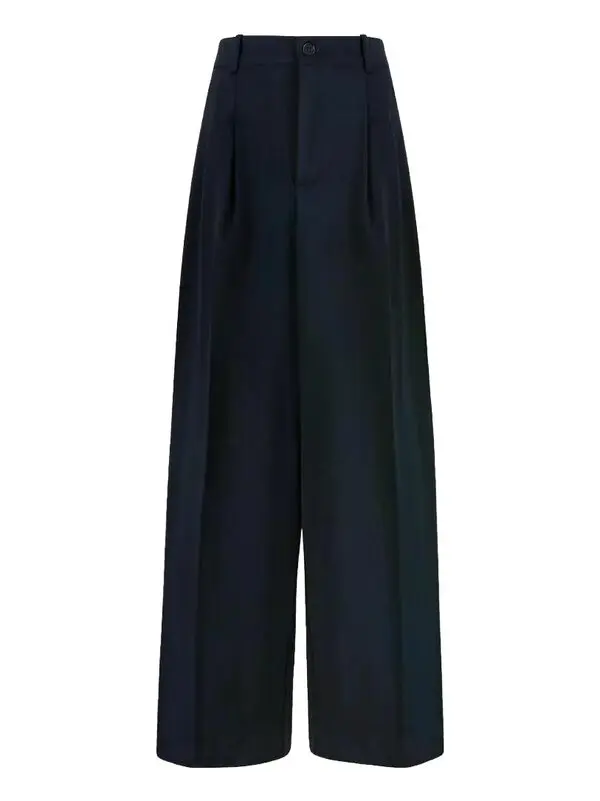 P.a.r.o.s.h Pleated Wide-leg Trousers - Blue