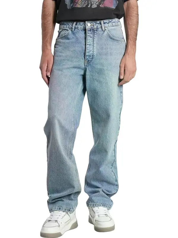 REPRESENT Heaton Logo-patch Jeans - Blue