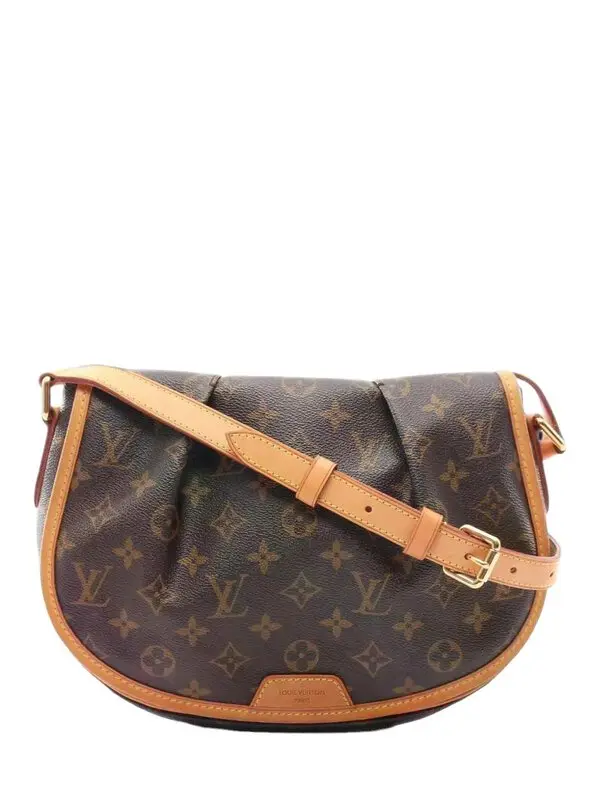 LOUIS VUITTON 2011 Pm Menilmontant Monogram Shoulder Bag - Brown