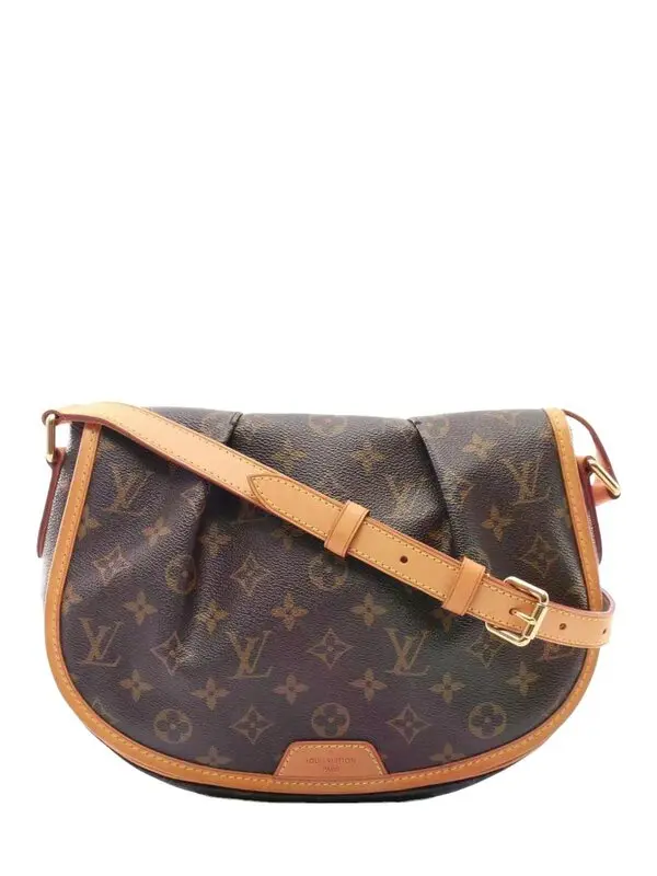 LOUIS VUITTON 2011 Pm Menilmontant Monogram Shoulder Bag - Brown