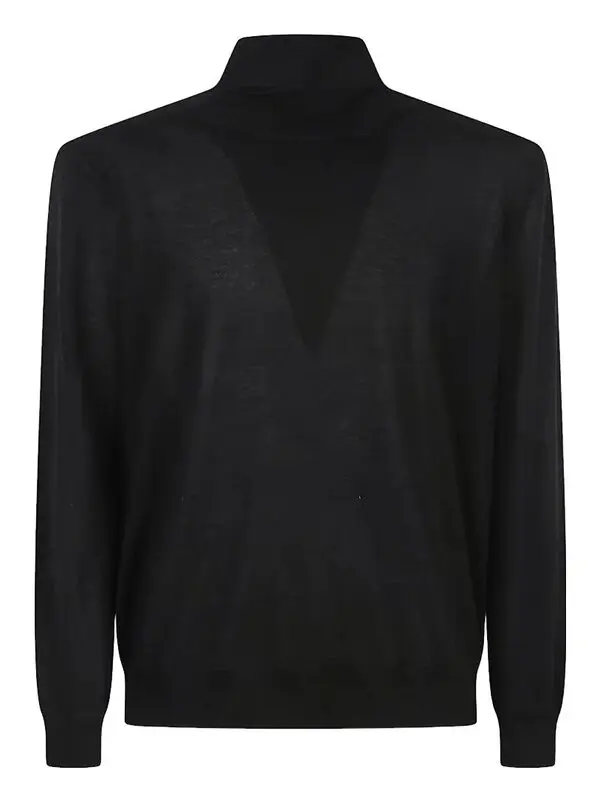 BRETT JOHNSON Fine-knit Turtleneck Sweater - Black