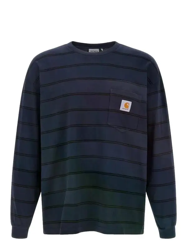 Carhartt Work In Progress Cadorna Striped Long-sleeved T-shirt - Blue