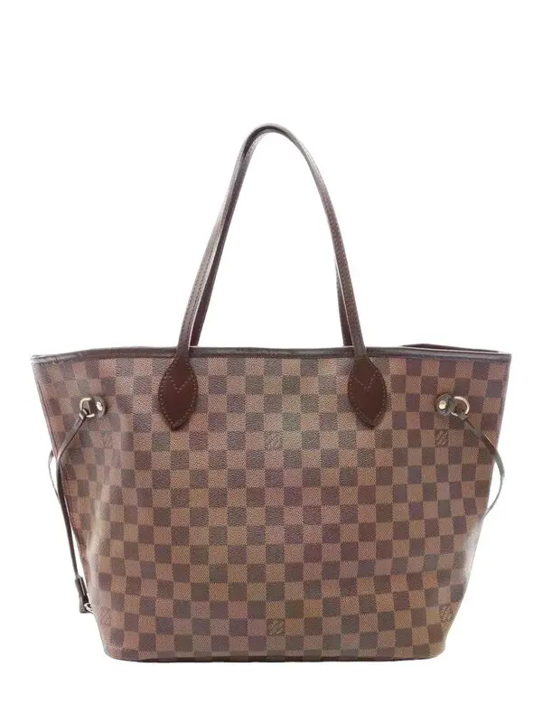 LOUIS VUITTON 2010 Mm Neverfull Damier Ebene Tote Bag - Brown