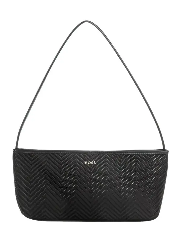 BOSS Sandy Chevron Leather Shoulder Bag - Brown