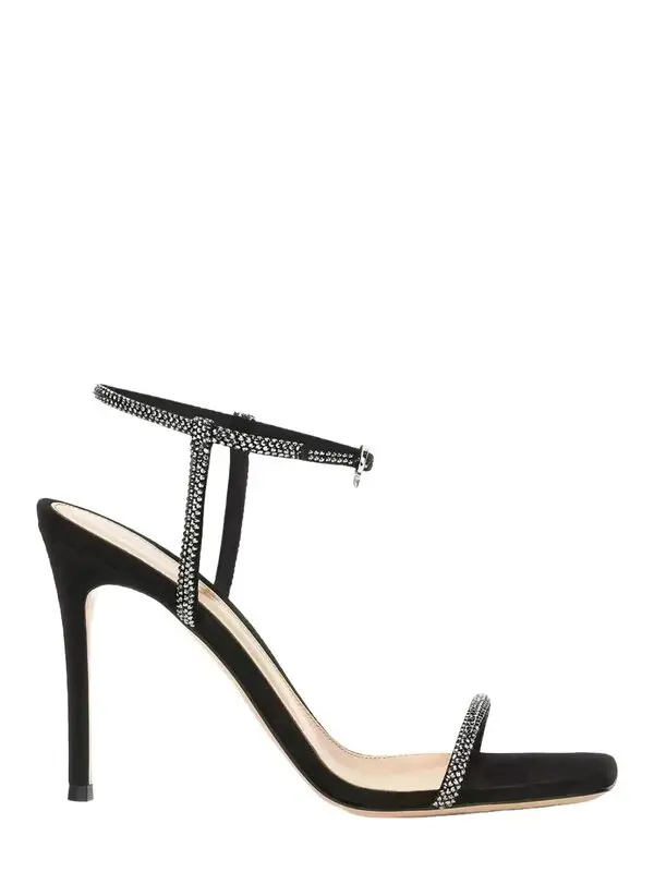 GIANVITO ROSSI Mayfair Crystal Sandals - Black