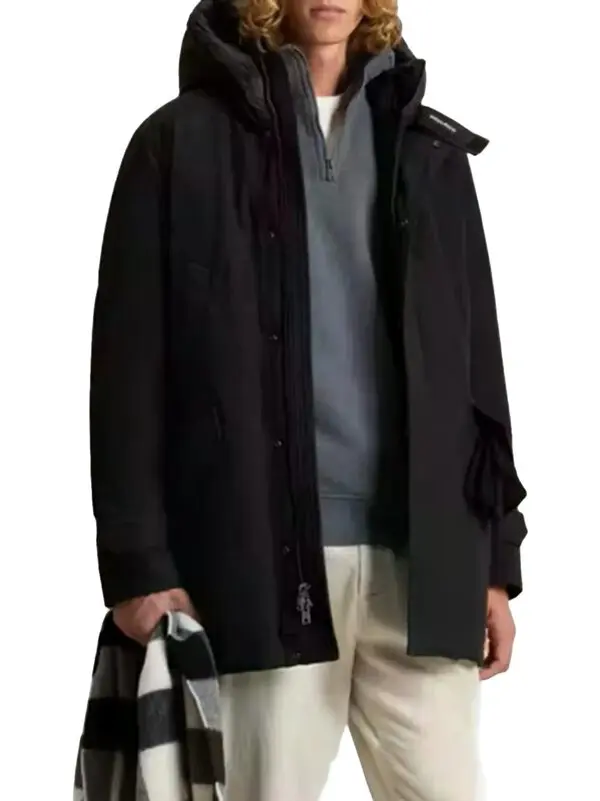 Woolrich Hooded Padded Coat - Black