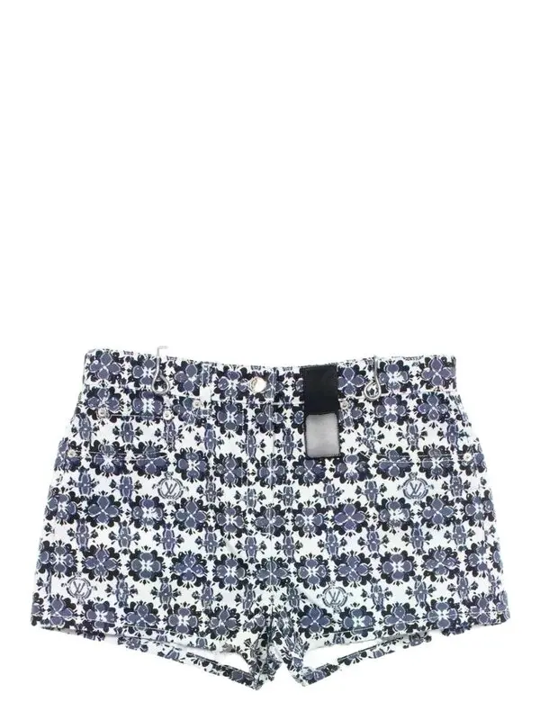 LOUIS VUITTON 2010s Monogram Flower Shorts - White