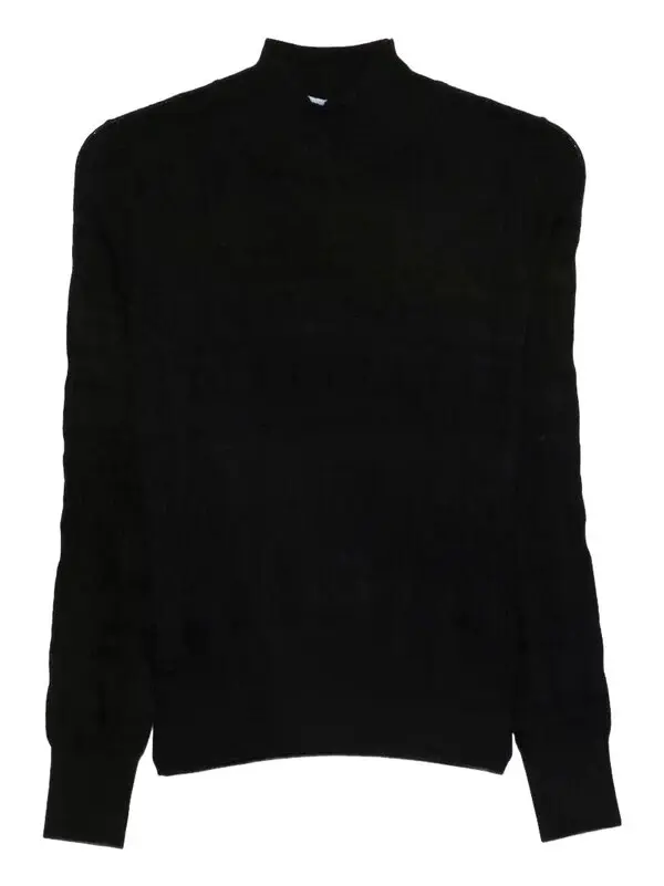 Iceberg Cable-knit Turtleneck Sweater - Black
