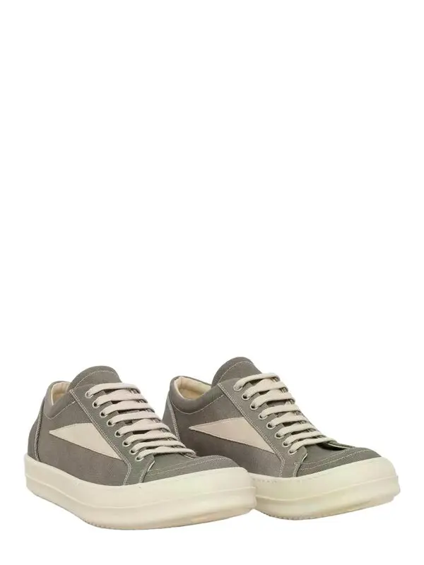 Rick Owens Lido Distressed Denim Sneakers - Grey