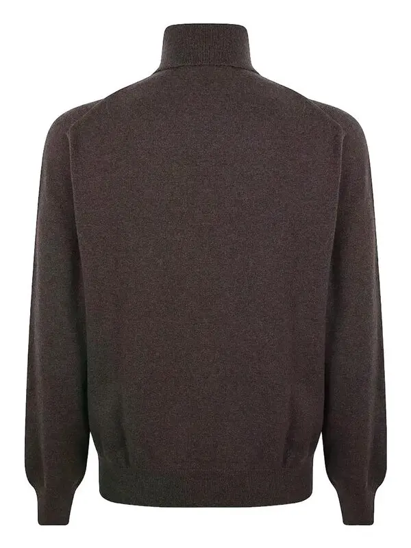 CRUCIANI Roll-neck Knitted Sweater - Brown