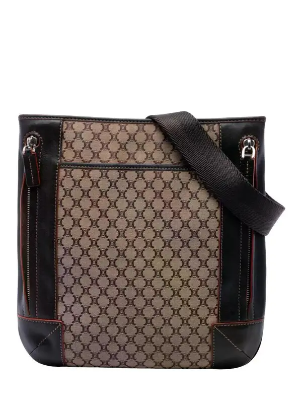 Celine 2007 Macadam Canvas Messenger Bag Crossbody Bag - Neutrals