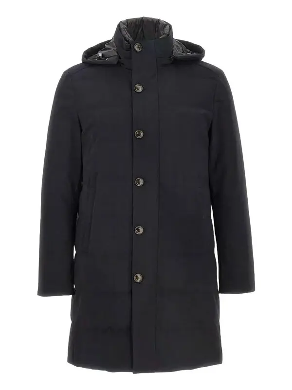 MONTECORE Hooded Quilted Coat - Blue