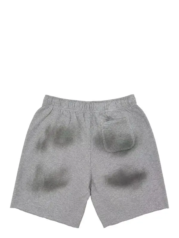 WARMAN Hand-print Raw-cut Shorts - Grey