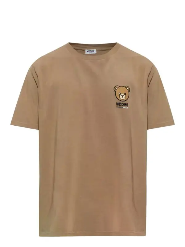 Moschino Underbear Logo-patch T-shirt - Brown