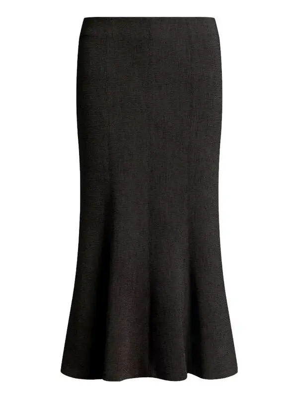 Alberta Ferretti Flared-hem Midi Skirt - Grey