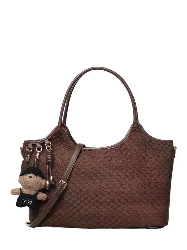 V°73 Woven-effect Shoulder Bag - Brown