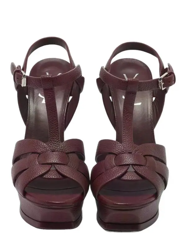 Saint Laurent Tribute Platform Sandals - Red