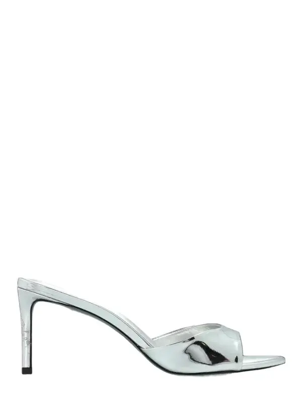 BLACK SUEDE STUDIO Freddy Metallic Sandals - Silver