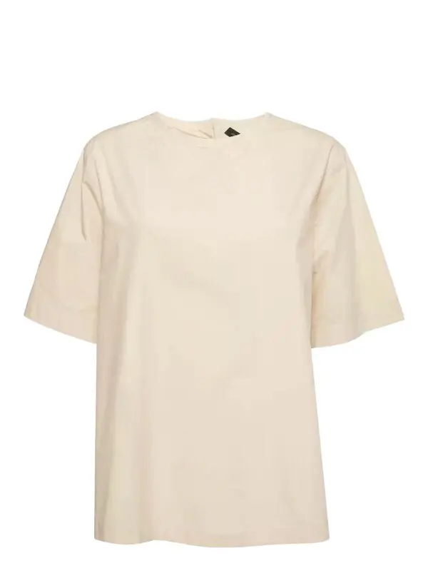 JOSEPH Foley Poplin Tunic Top - Neutrals
