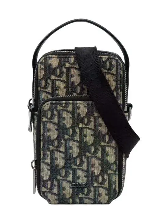 Dior 2022 Micro Oblique Canvas Rider Pouch Satchel - Blue