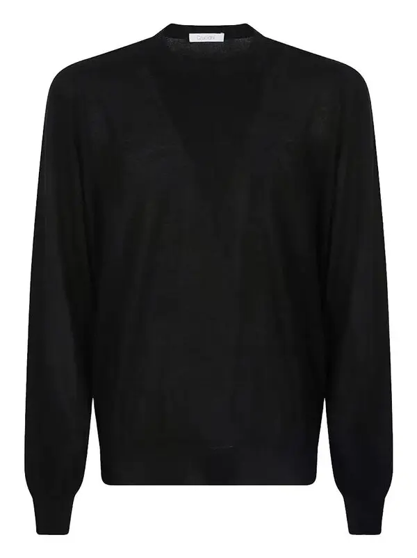 CRUCIANI Crew-neck Knitted Sweater - Black