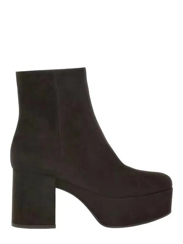 GIANVITO ROSSI Sally Platform Ankle Boots - Brown