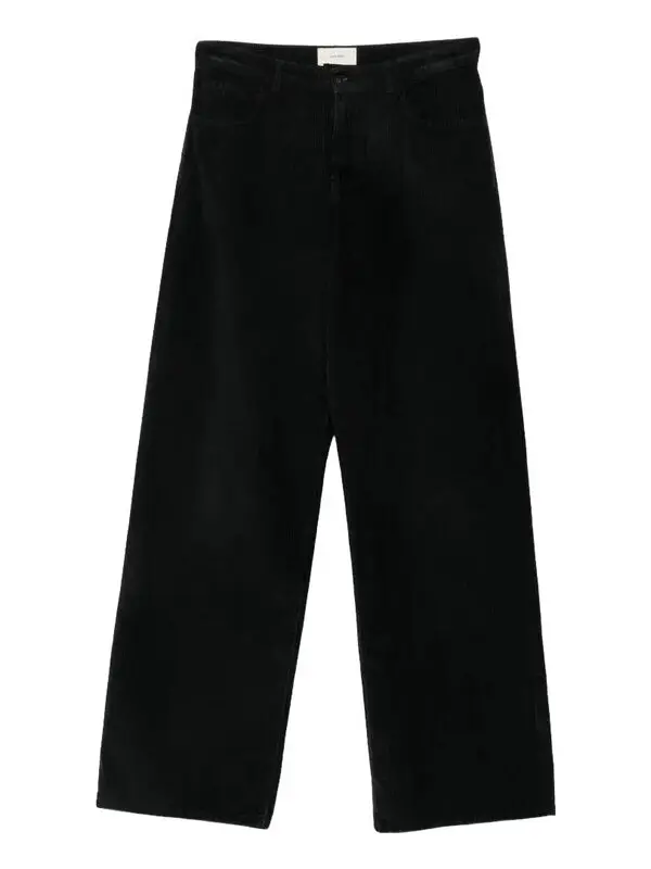 THE ROW Eglitta Corduroy-effect Trousers - Black