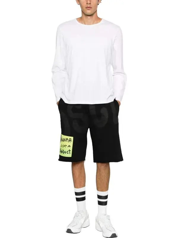 DISCLAIMER Logo-patch Track Shorts - Black