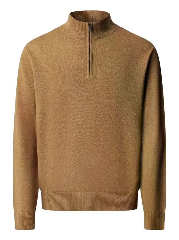 HACKETT  Quarter-zip Sweater - Brown