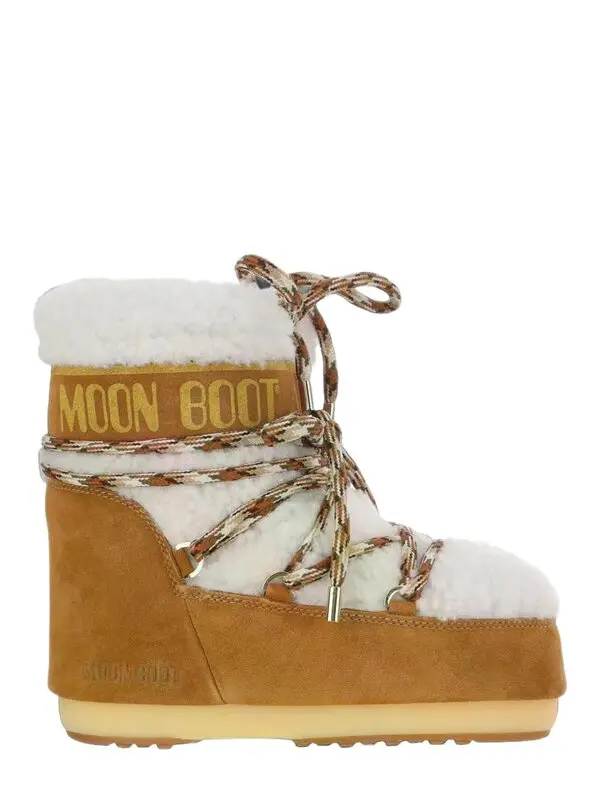 Moon Boot Icon Low Shearling Boots - Brown