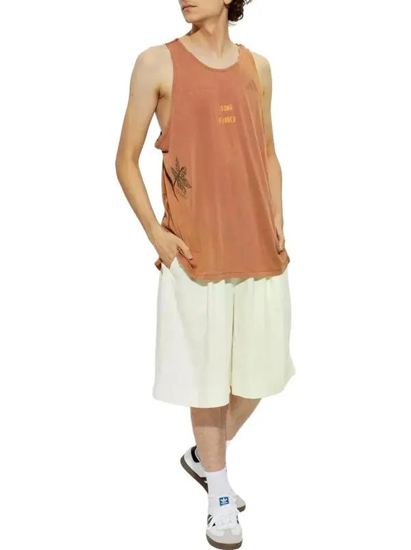 Adidas X Song For The Mute Graphic-print Tank Top - Brown