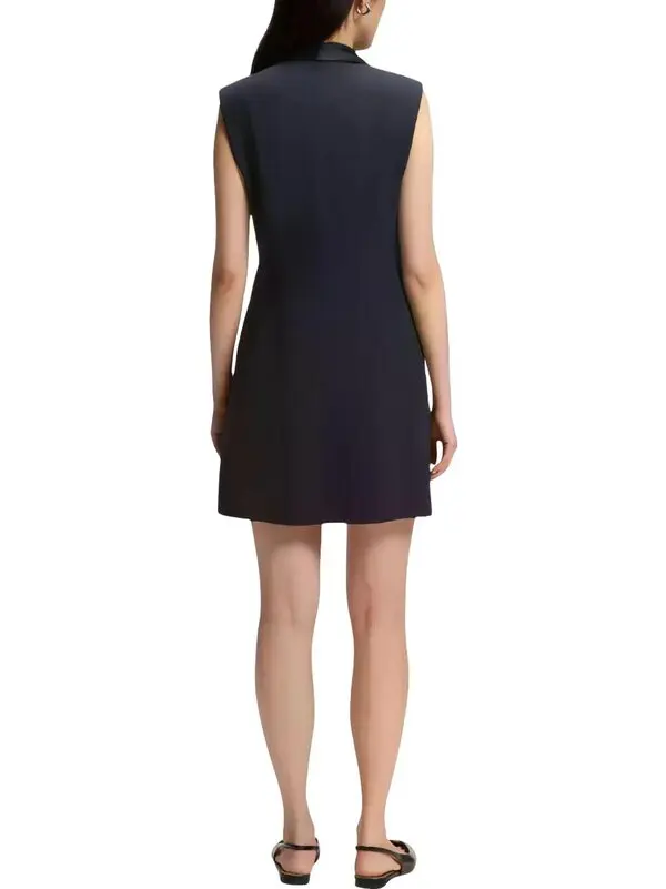BOSS Tuxedo-style Dress With Draped Lapel - Blue