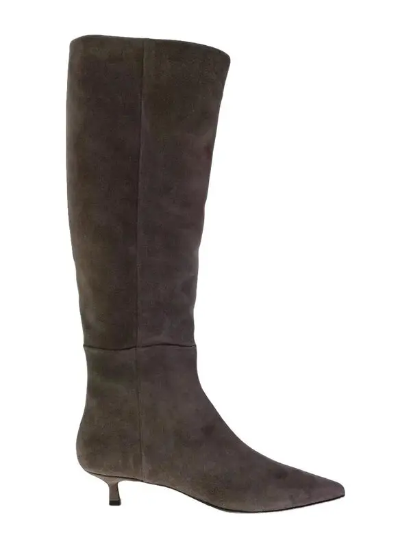 AeydĒ Sabrina Suede Knee-high Boots - Neutrals