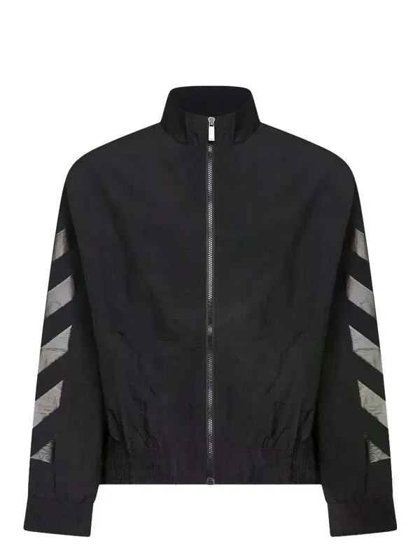 Off-White Arrows Diagonals Zip-up Jacket - Black