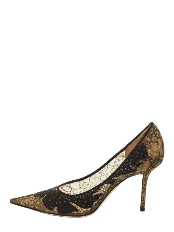 JIMMY CHOO Love Lace Heeled Pumps - Black
