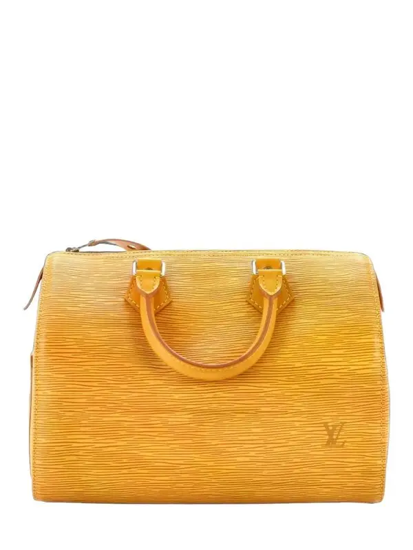LOUIS VUITTON Speedy Handbag Epi Leather 25 Satchel - Yellow
