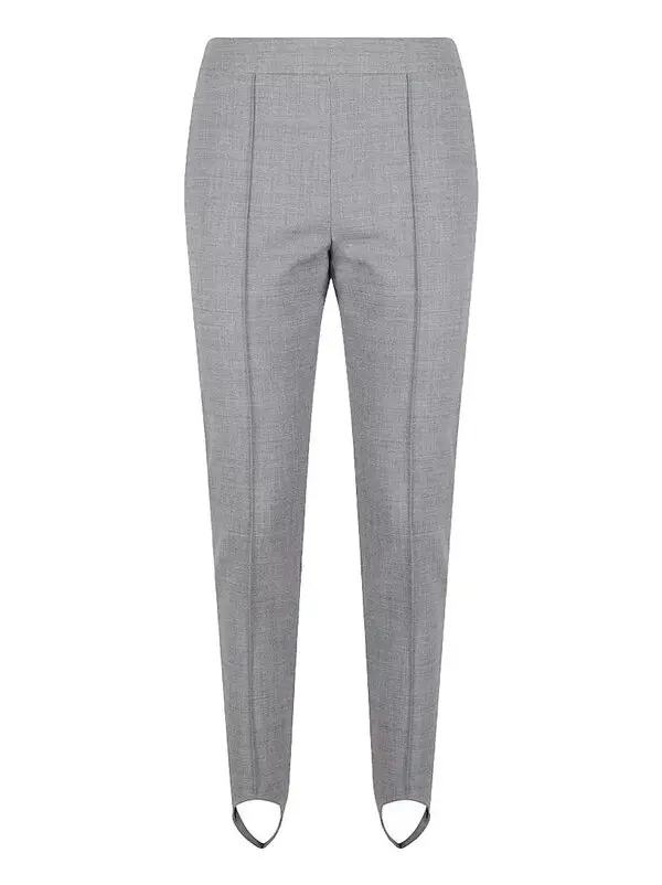 Ermanno Scervino Stirrup-detail Pintuck Trousers - Grey