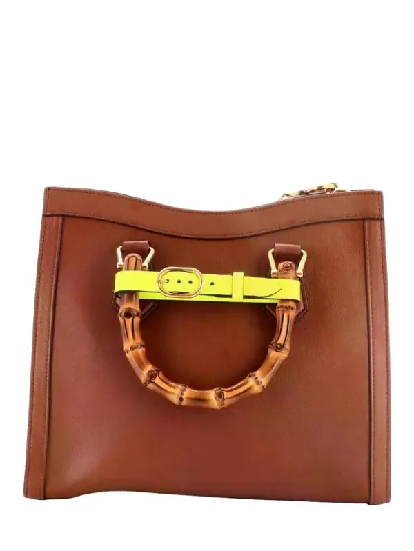 Gucci Diana Nm Bamboo Handle Leather Small Tote Bag - Brown