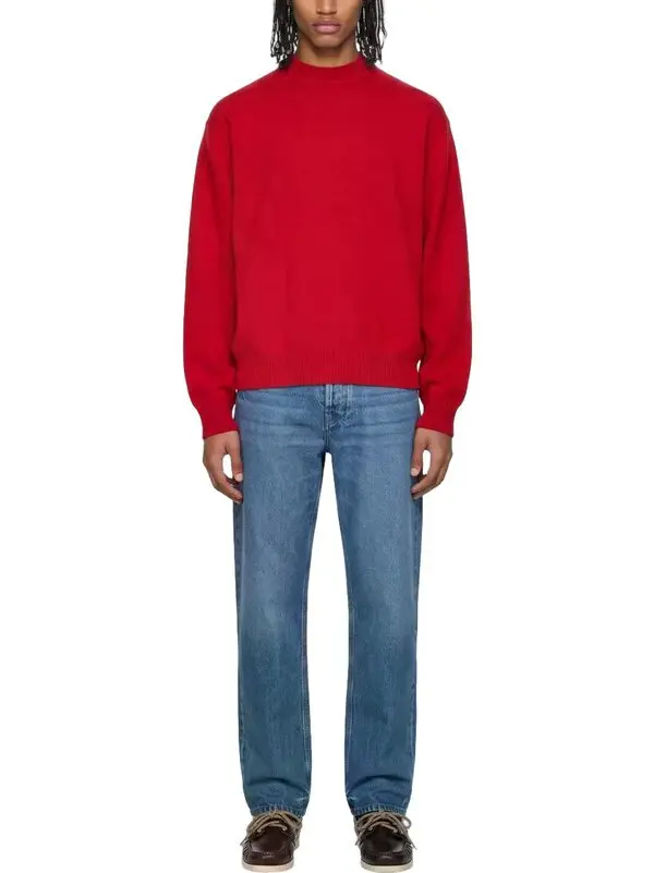 Jacquemus Embroidered Crew-neck Sweater - Red