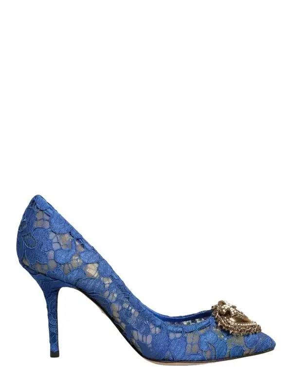 Dolce & Gabbana Taormina Lace Devotion Pumps - Blue