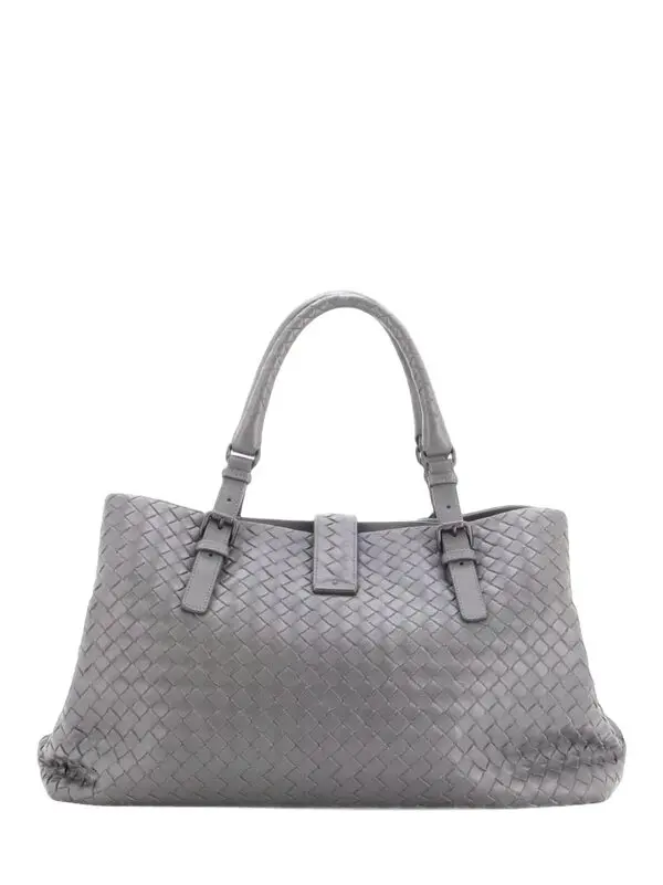 Bottega Veneta Roma Bag Intrecciato Nappa Medium Tote Bag - Grey