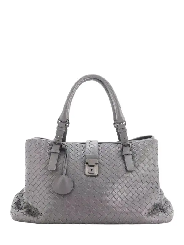 Bottega Veneta Roma Bag Intrecciato Nappa Medium Tote Bag - Grey