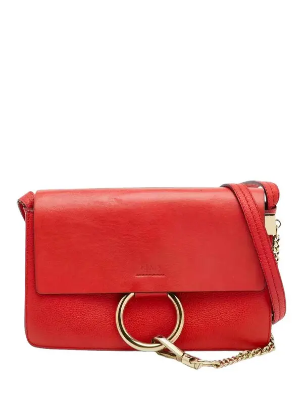 Chloé Faye Ring-detail Shoulder Bag - Red