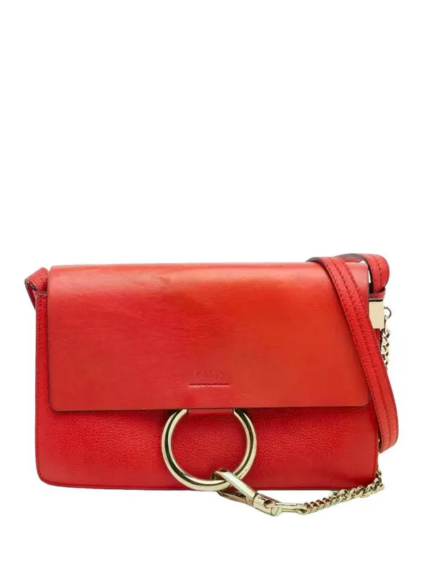 Chloé Faye Ring-detail Shoulder Bag - Red
