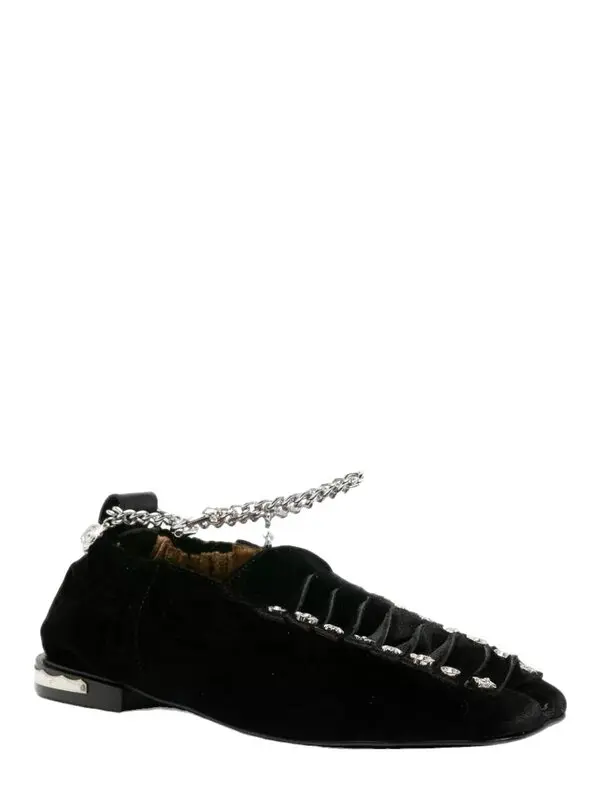 Toga Chain-embellished Loafers - Black