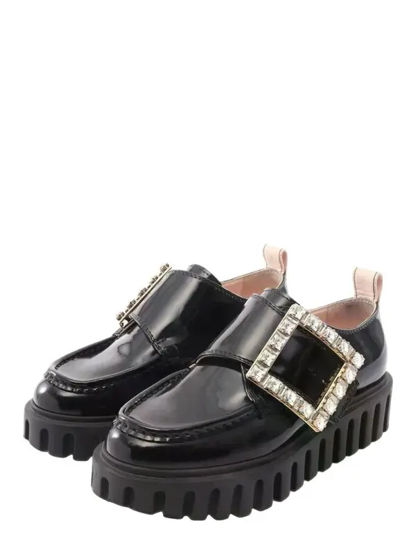 ROGER VIVIER 2000s Viv' Go-thick Strass Loafers - Black