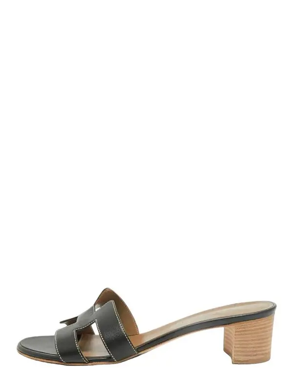 Hermès Oasis Block-heel Sandals - Black