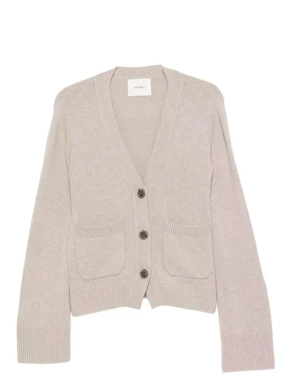 LISA YANG Danni V-neck Patch-pocket Cardigan - Neutrals